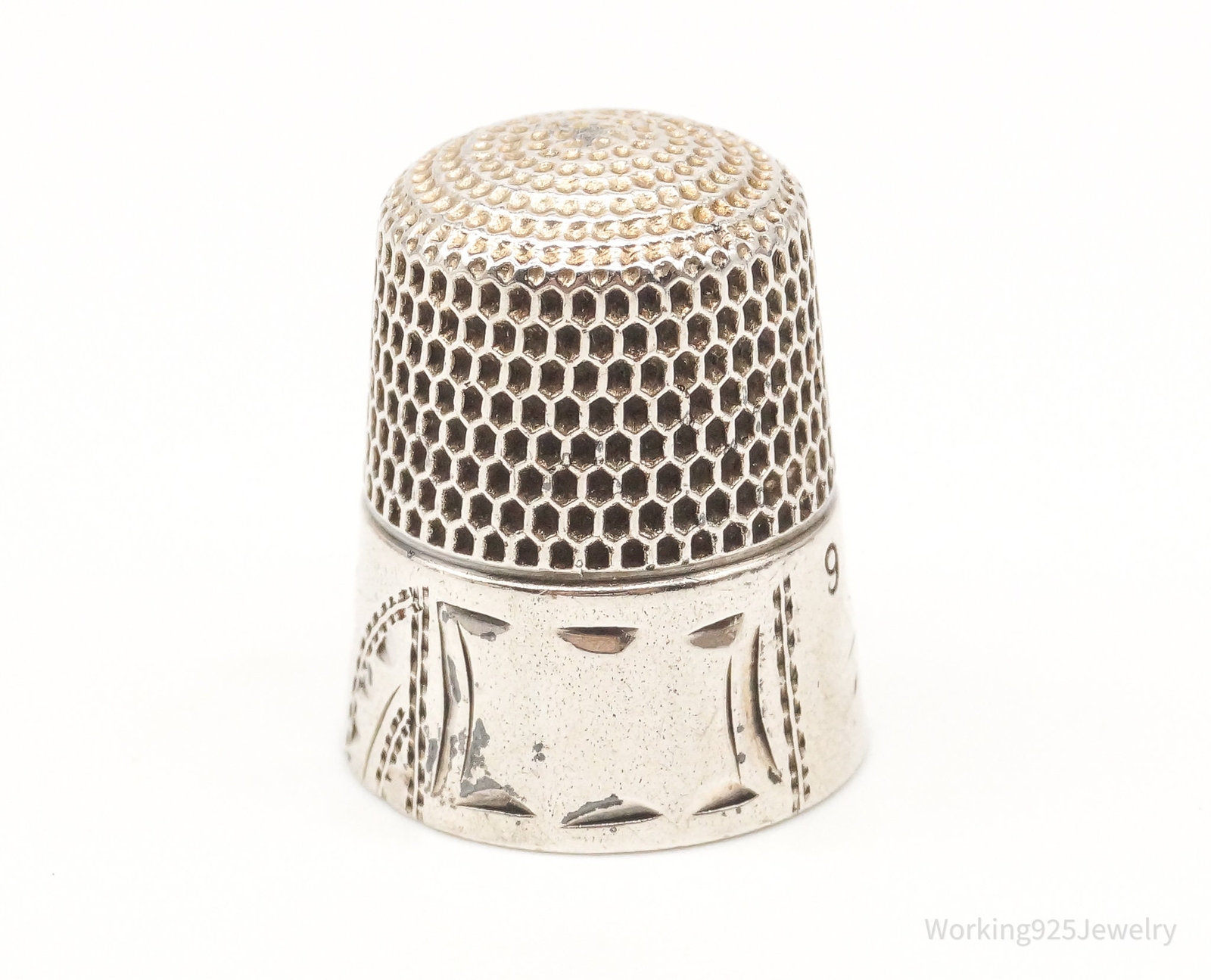 Antique Simons Bros & Co Dome Sterling Silver Thimble Size 9 | eBay