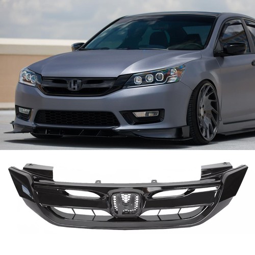 Gloss Black JDM Mod Style Front Grille Grill For Honda Accord Sedan ...