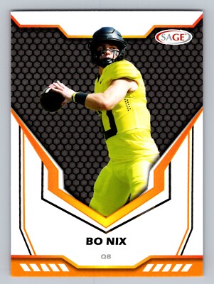 Bo Nix 2024 SAGE HIT Low Series - Here's Something #19 Oregon Ducks ...