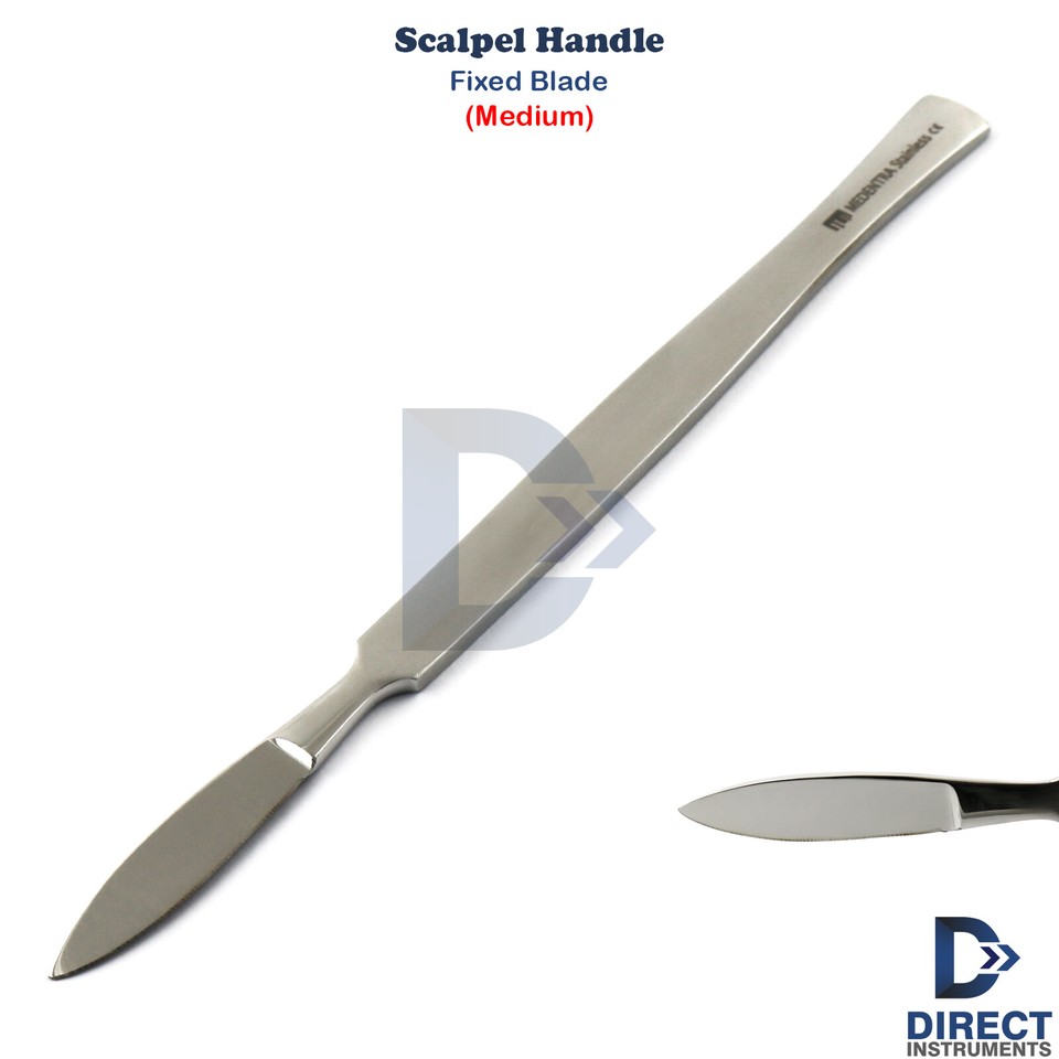3Pcs Medical Scalpel Knife Fixed Blade Handle Surgical Skin Tissue ...