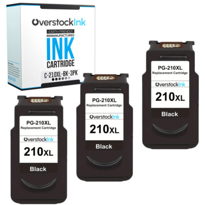 3PK OSI 210XL PG-210XL Black Ink Cartridges for Canon PIXMA MP260 MP270 ...