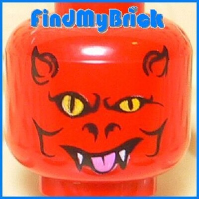 H025B Lego Minifigure Head with Azazel Devil Pattern from 3837 NEW | eBay