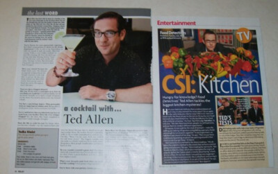 Ted Allen original TWO magazine clippings pages PHOTO article | eBay