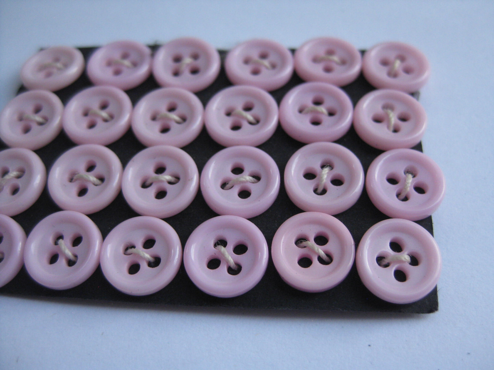 9mm Small Sweet Pastel Pink Glossy 4 hole Raised Edge Baby Sewing ...