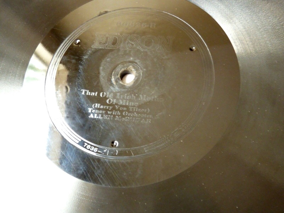 lot 3 Antique 1912-21 Edison Diamond Record Thick Disc Phonograph ...