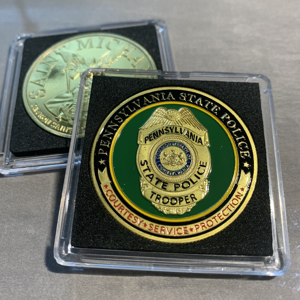 PENNSYLVANIA STATE POLICE Challenge Coin 40mm with Case New! | eBay