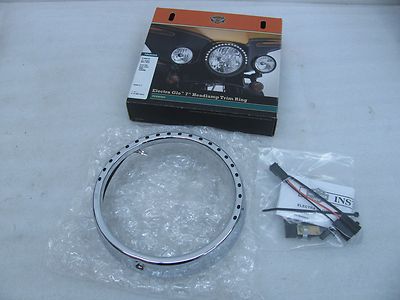 New Harley Davidson Chrome Electra Glo 7" Headlamp Trim Ring 61400152 ...