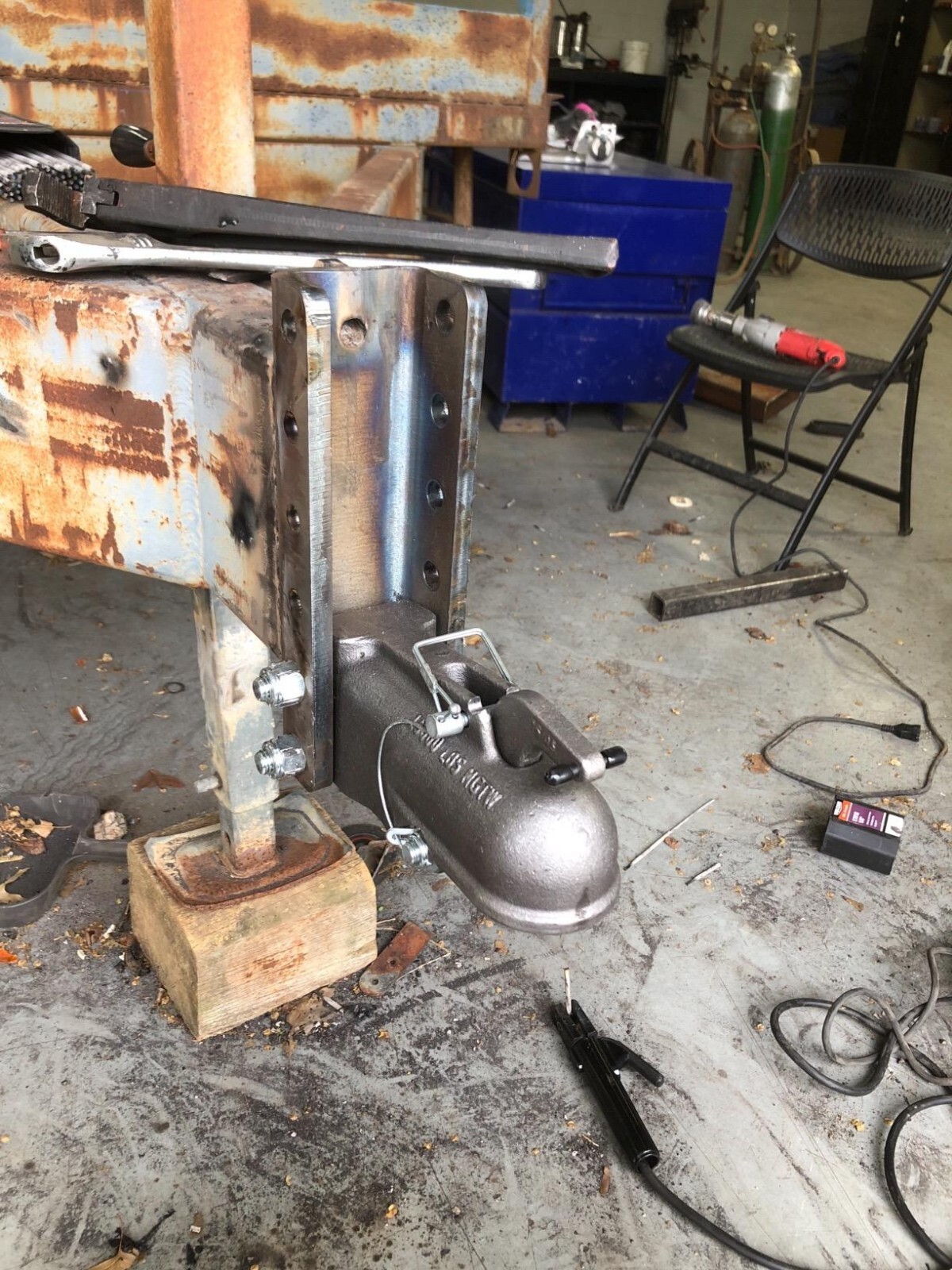 Adjustable Trailer Coupler 2-5/16" Hitch Ball Channel Mount Heavy Duty ...