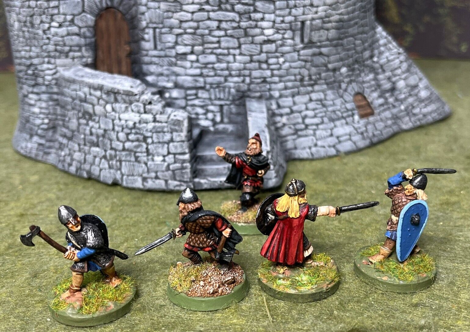 25MM Medieval Knights Normans Norsemen Castle Tower painted and based ...
