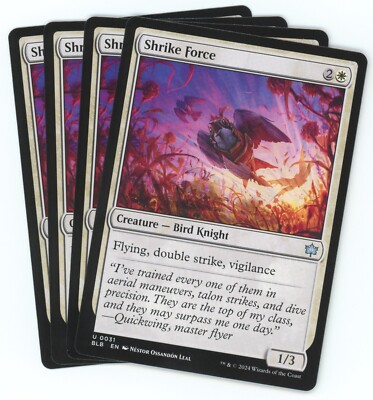 x4 Shrike Force - 0031 - Bloomburrow MTG (BLB) - U - Regular | eBay