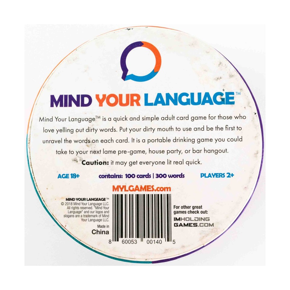 Mind Your Language Board Games Mind Your Language Box VG+/NM ...