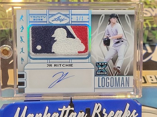 🔥 2022 Leaf Trinity JR Ritchie MLB Logoman 🔥 Patch Auto Autograph 1/1 ...