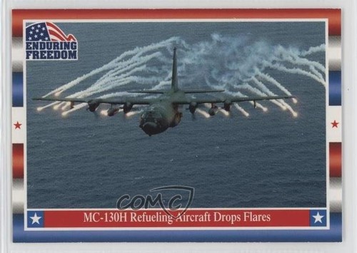 2001 Topps Enduring Freedom MC-130H Refueling Aircraft Drops Flares #57 ...