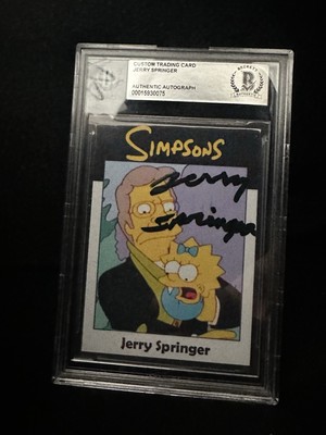 Simpson’s Jerry Springer Card/Autograph - BGS Authentication | eBay