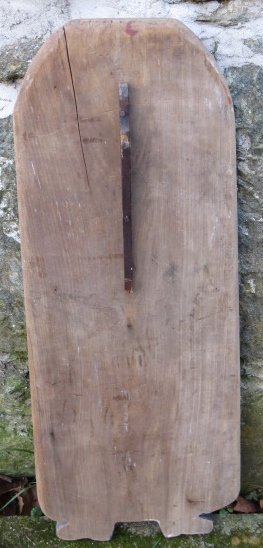 ANTIQUE SANTA CLAUS WOOD Primitive Hide Stretcher Painted PA Dutch Folk ...