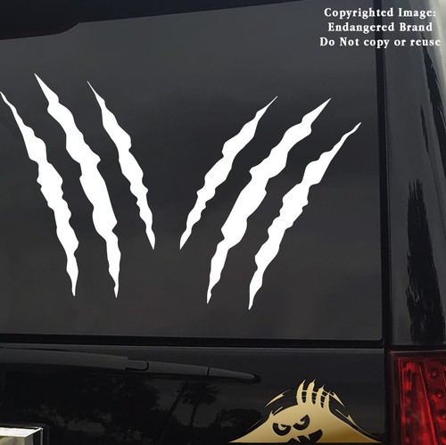 2 Funny Claw Monster Animal Hellcat Three Scratch Mark Sticker Decal | eBay