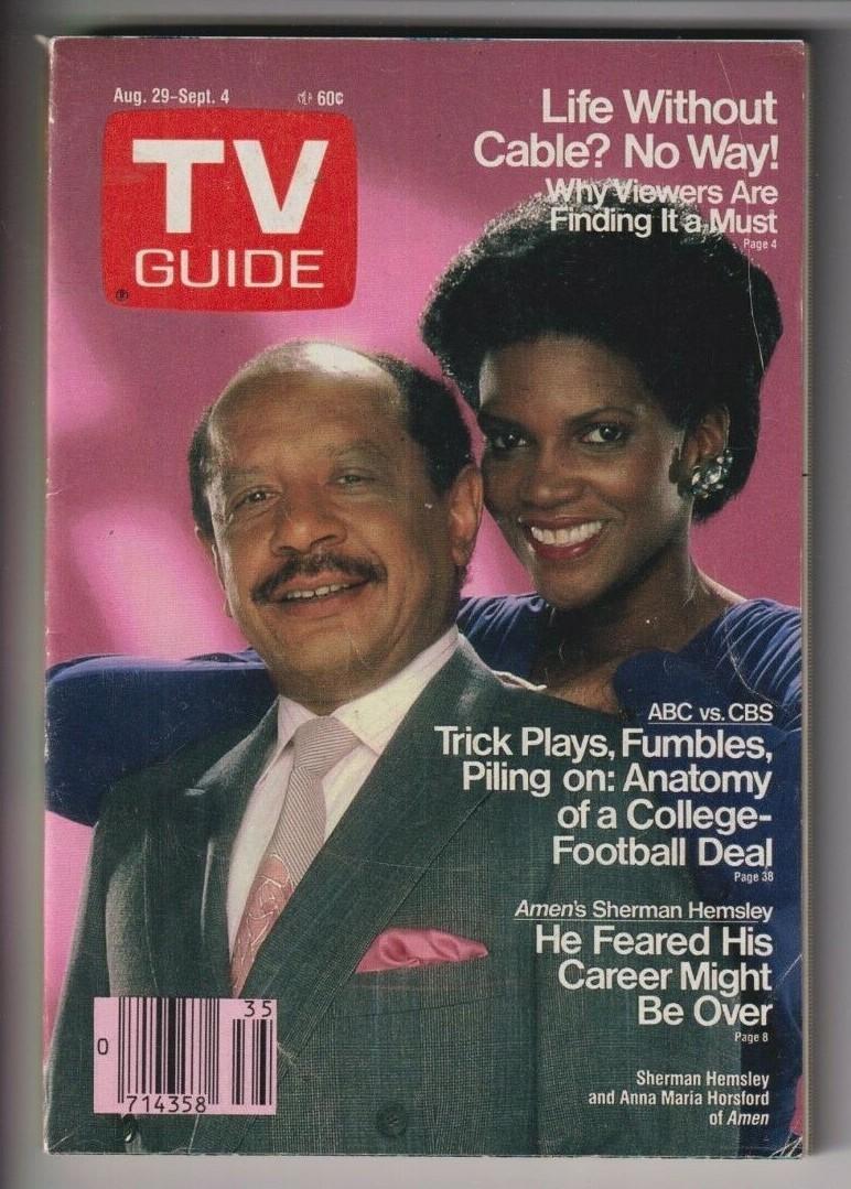 Tv Guide Mag Sherman Hemsley Anna Maria Horsford Aug/Sept 4, 1987 ...