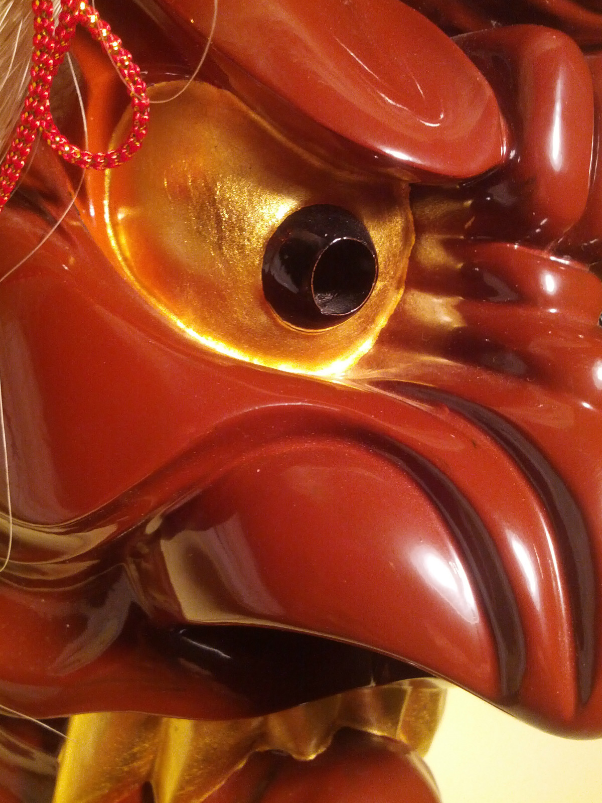 Master Craftsmanship! Japanese Wooden BURYU ONI Mask Japan Kagura Dance ...