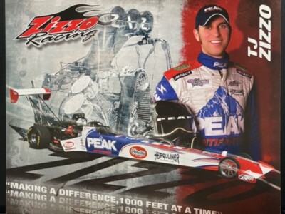 "VRHTF NHRA AWESOME TJ ZIZZO RACING PEAK TOP FUEL DRAGSTER" HAND OUT | eBay
