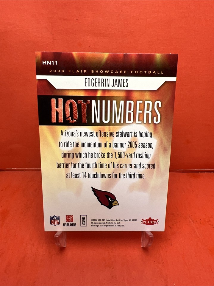 2006 Flair Showcase Hot Numbers Edgerrin James #HN11 HOF Gem Mint | eBay