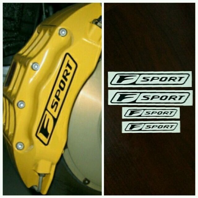 Black F SPORT F-SPORT Lexus Brake Caliper Decal Stickers Hi-Temp 6 Diff ...