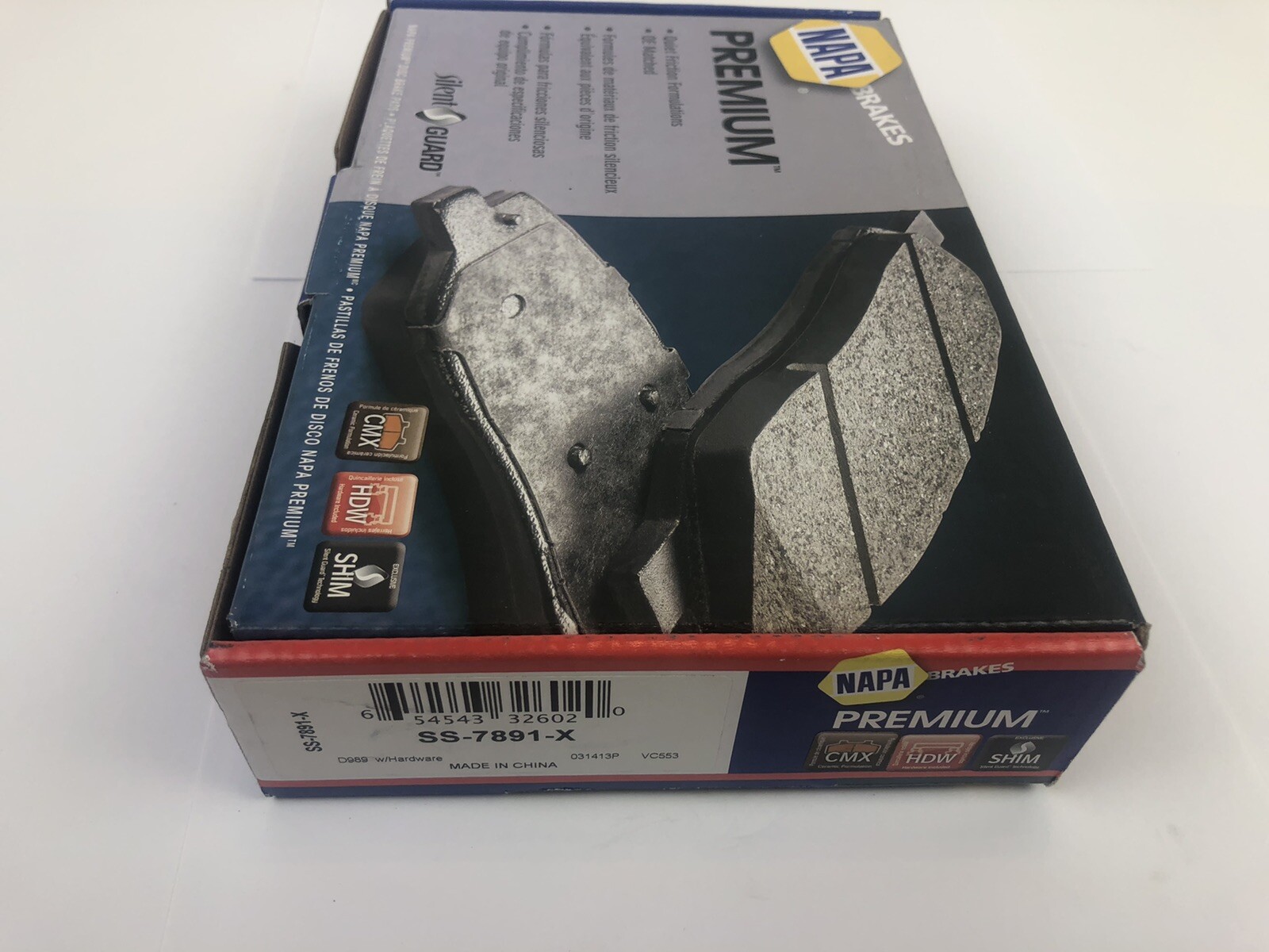 Disc Brake Pad Set Rear NAPA/RAYLOC SAFETY STOP-RSS SS7891X—D989 W ...