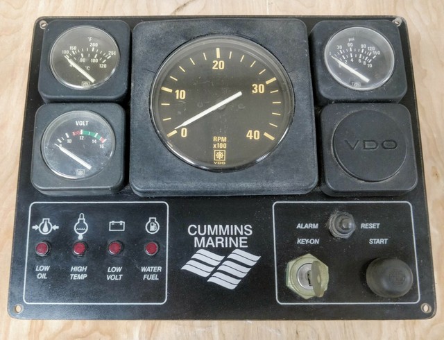Cummins 5289707 OEM Analog Marine Instrument Panel 12v for sale online ...