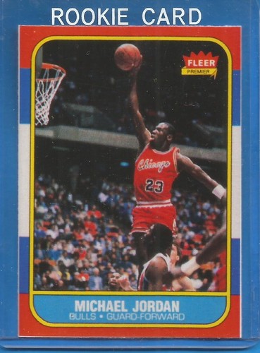1986-87 FLEER BASKETBALL STICKER(NM)(NNO-REPO)MICHAEL JORDAN R/C ...
