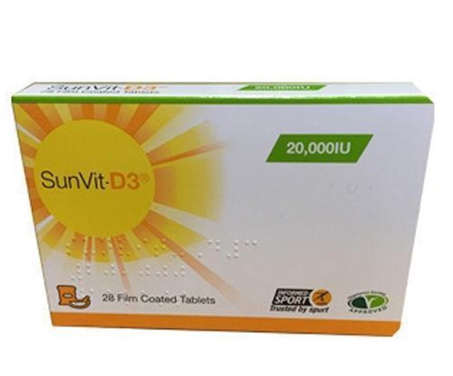 SUNVIT D3 20000 IU Vitamin D (cholecalciferol) Halal High Strength 28 ...