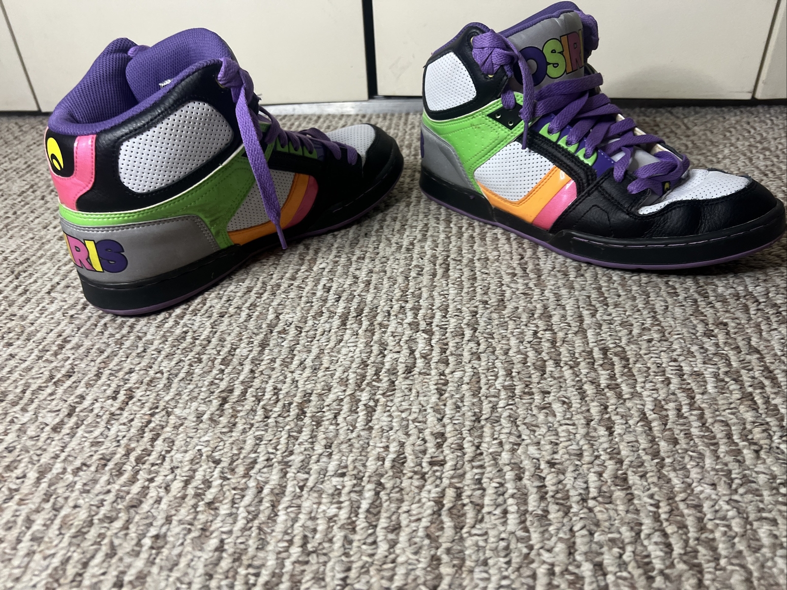 Osiris NYC 83 Rainbow 2000's High Top Fat Skate Shoes… - Gem