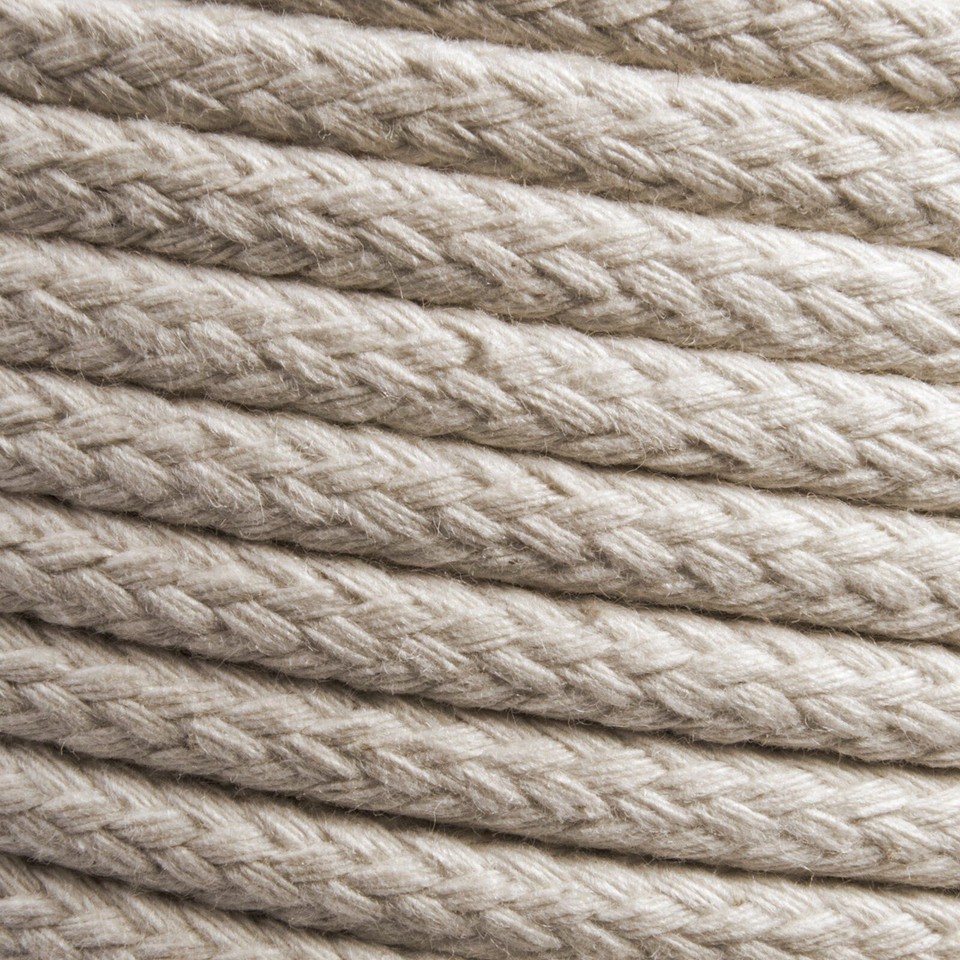 Natural Cotton Rope Cord Twine Braided 16 Strand Garden Washing Line ...