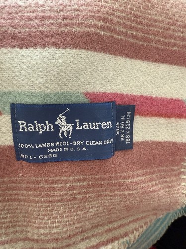 Vintage **RARE**Ralph Lauren Aztec Hawk Springs 66”x90” Lambs Wool ...