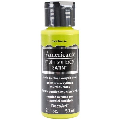 DecoArt Americana Multi-Surface Satin Acrylic Paint 2oz-Chartreuse ...