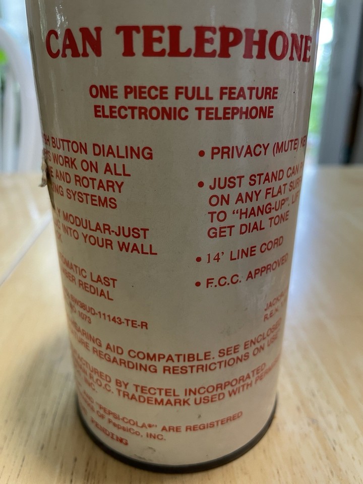 Vintage Pepsi-Cola Telephone In A Can Soda Phone Pepsi Can Phone | eBay