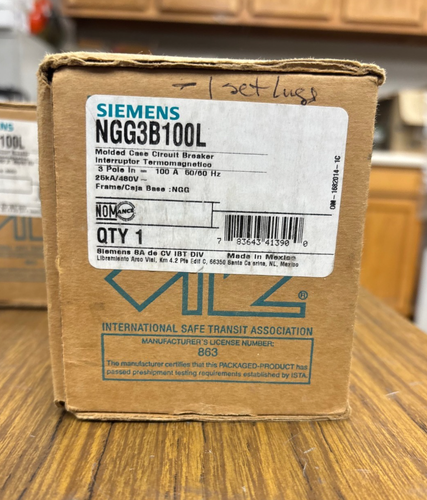 NEW IN BOX -NGG3B100L -Siemens 100A 480V 3P Breaker | eBay