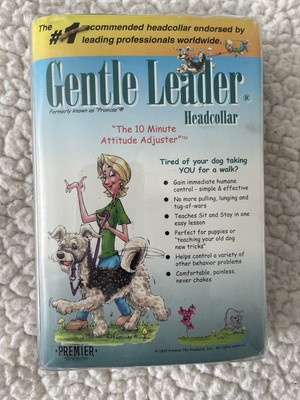 Gentle Leader head collar, leash, size medium for dogs 25 to 60 pounds ...