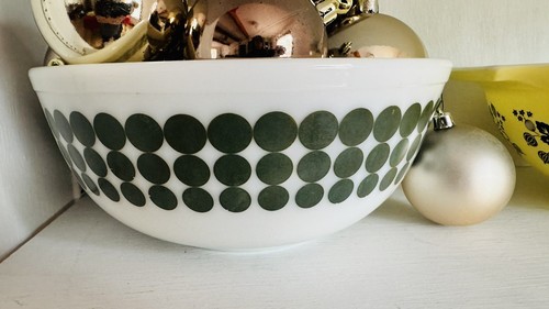 Vintage Pyrex Green Dots 404 Mixing Bowl 4 Quart | eBay