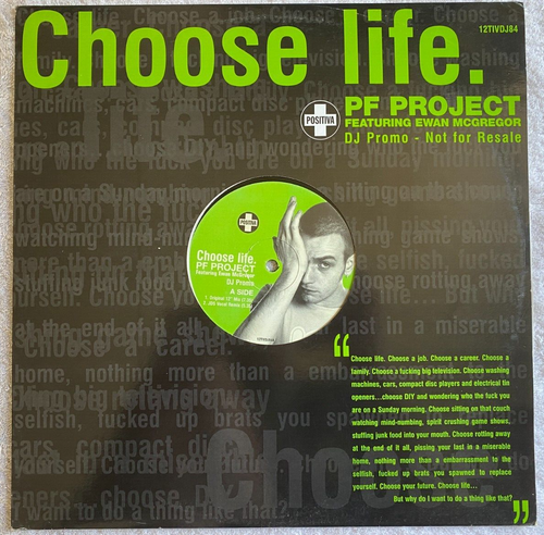 "Choose Life" Trainspotting record album LP promo PF Project Ewan ...