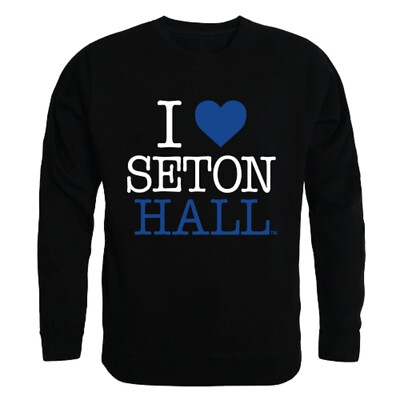 Seton Hall University Pirates SHU I Love Crewneck Sweatshirt Sweater | eBay