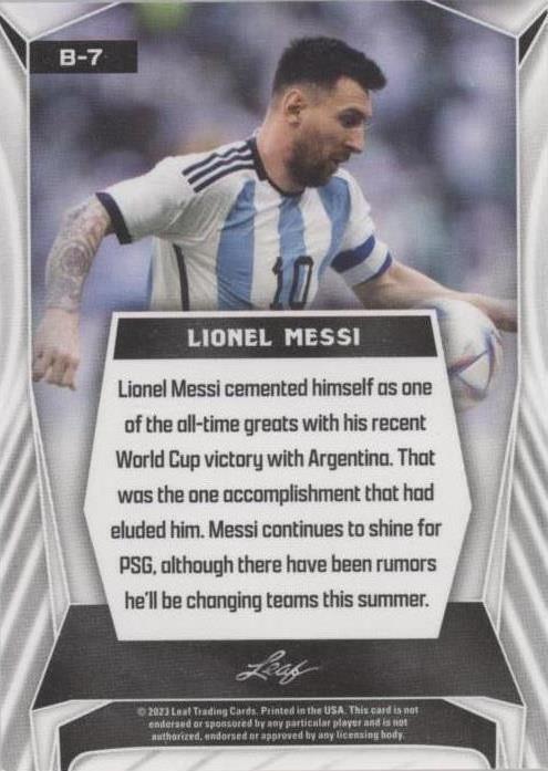 2023 Leaf Soccer Blaster Lionel Messi #B-7 for sale | eBay