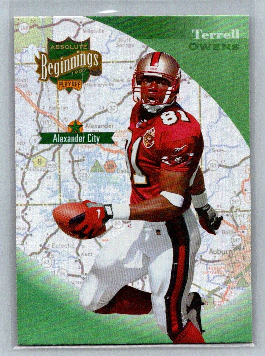 1997 Playoff Absolute Beginnings Terrell Owens From Alexander City ...
