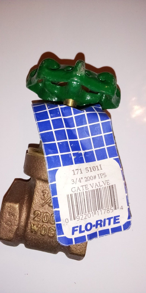 171 51011 FLO-RITE 3/4" IPS (not npt)GATE VALVE | eBay