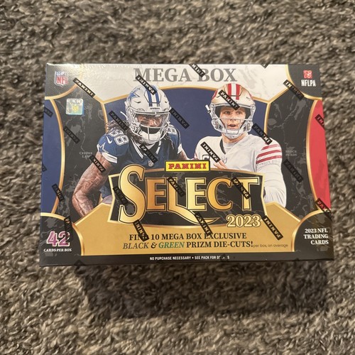 2023 2024 NFL Select Football Mega Box Trading Cards Black Green Prizms ...