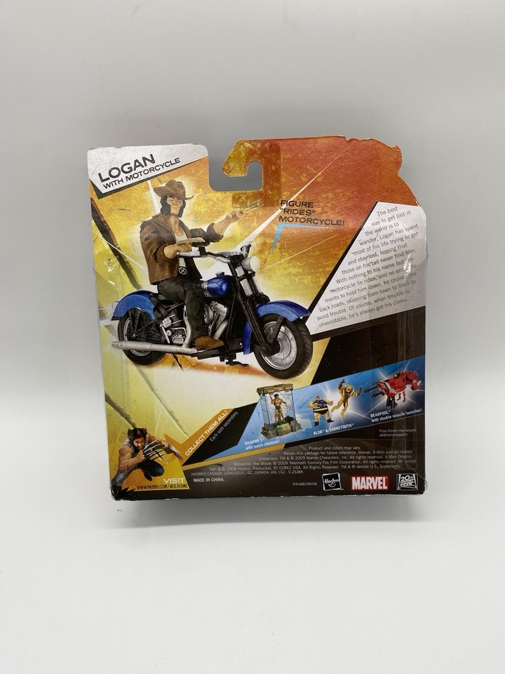 X-Men Origins Wolverine With Motorcycle Figure New Marvel Comic Series ...