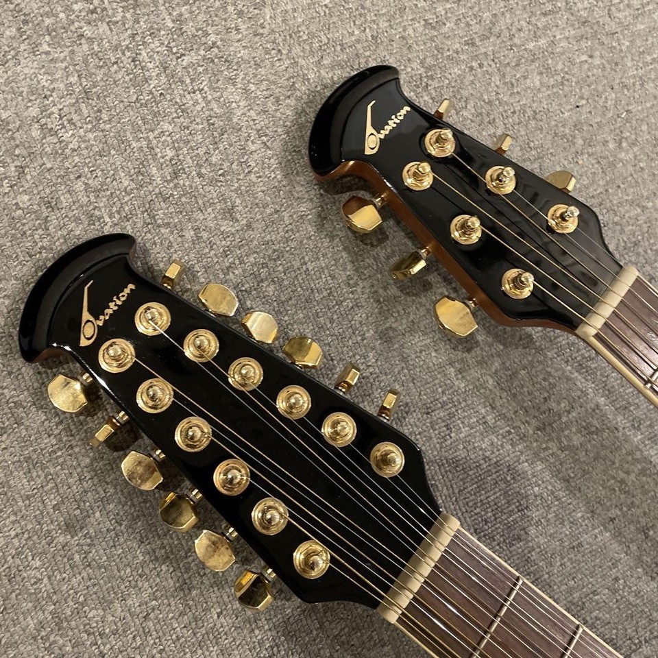 Ovation Celebrity CSE225 Double Neck Blue Acoustic Electric Guitar | eBay