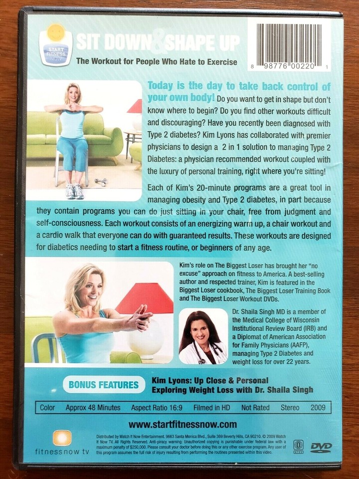 Sit Down & Shape Up with Kim Lyons DVD | eBay