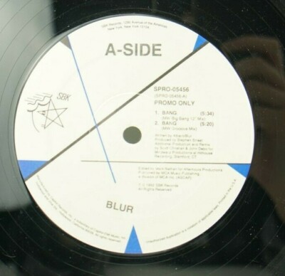 BLUR Bang (4 mixes) & She's So High Promo LP Record Single 1992 - No ...