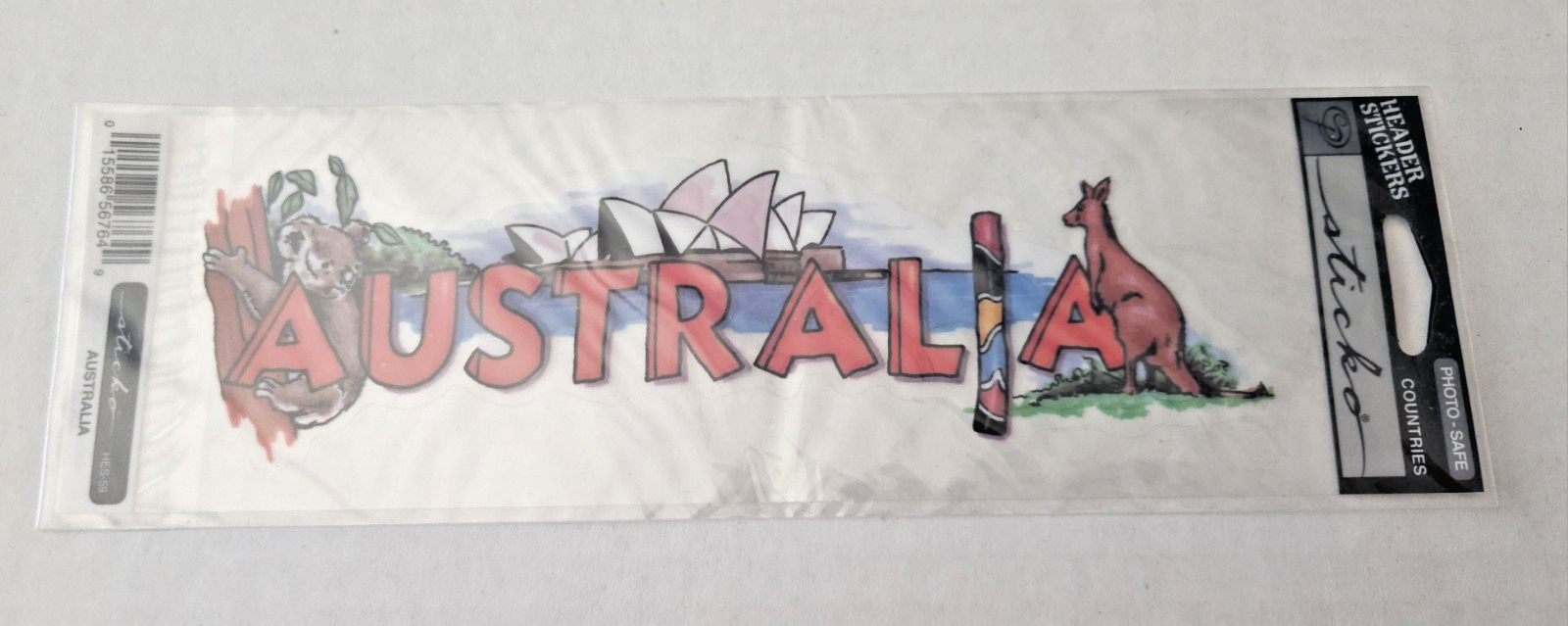 Sticko Countries Header Sticker Australia Sydney Koala Kangaroo Down ...