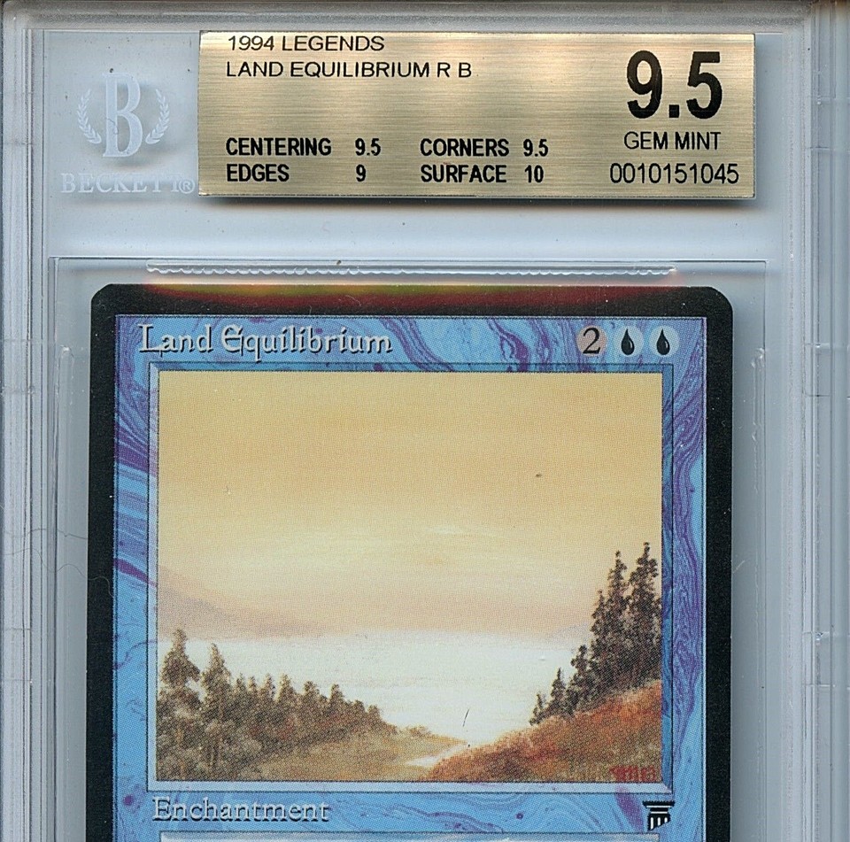 MTG Legends Land Equilibrium BGS 9.5 Gem Mint Magic the Gathering WOTC ...