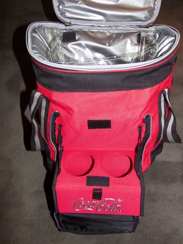 Coca-Cola Canvas Insulated Cooler on Wheels with Pull Out Handle-NEVER ...